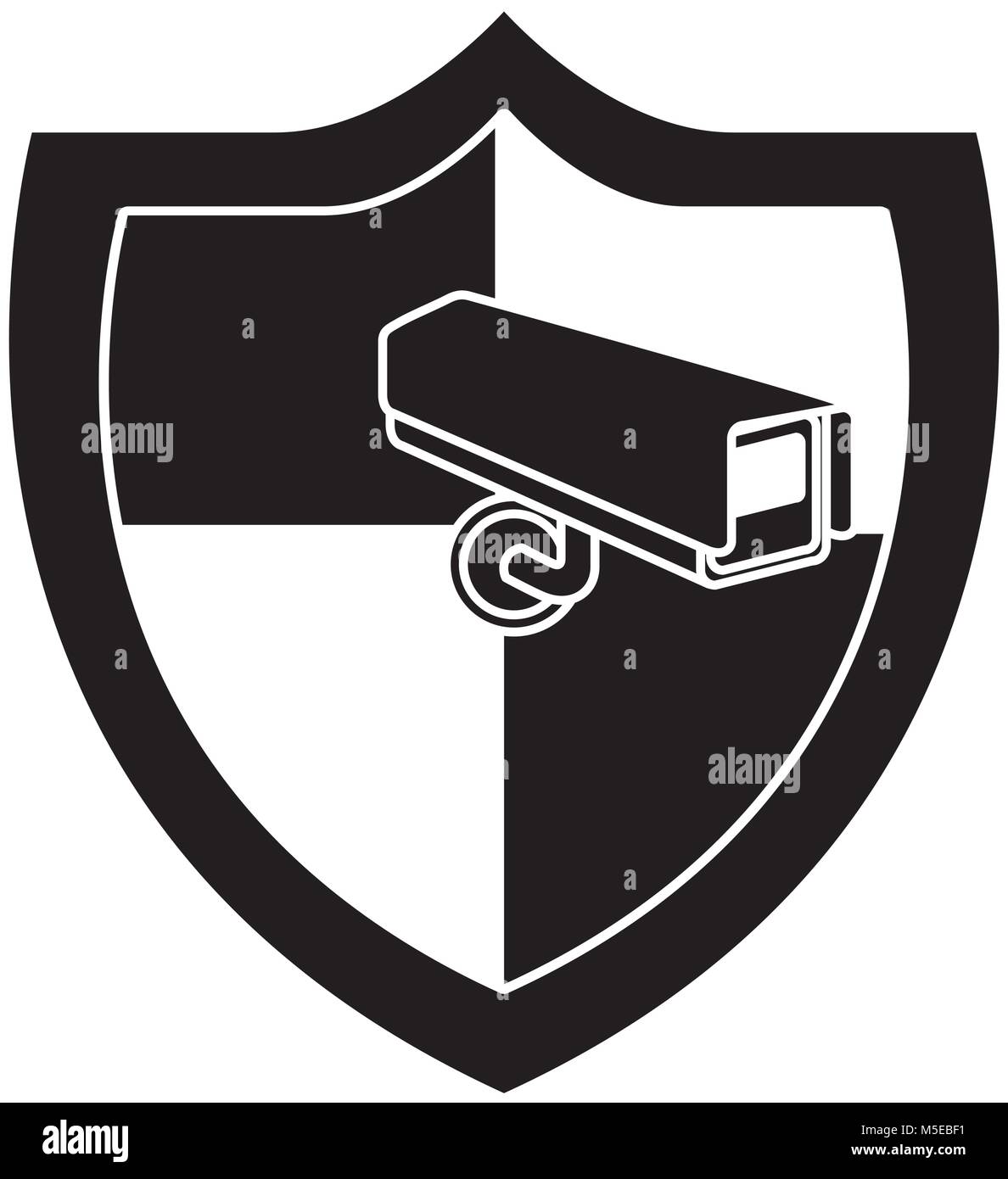 shield protection surveillance camera data system Stock Vector Image ...