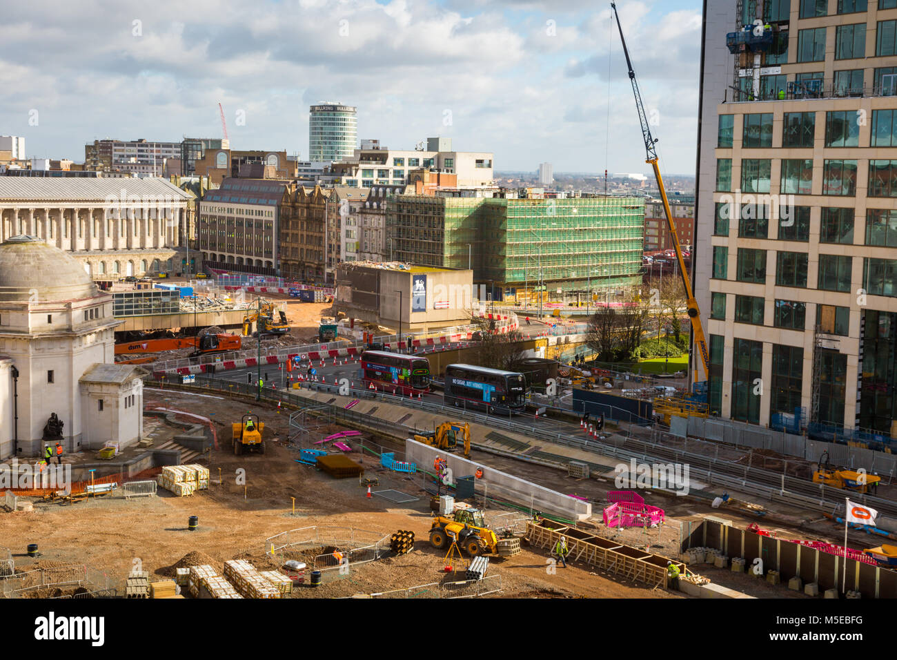 View of the redevelopment of Birmingham city centre UK Stock Photo - Alamy