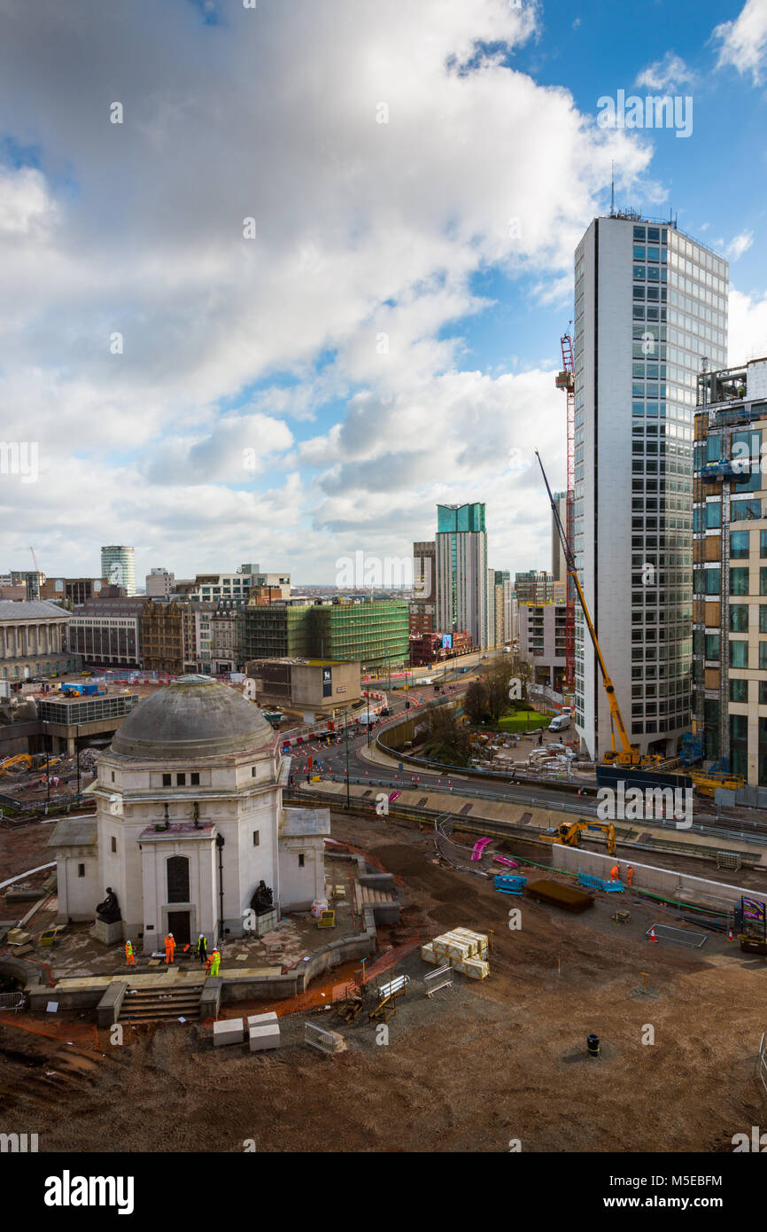 View of the redevelopment of Birmingham city centre UK Stock Photo - Alamy