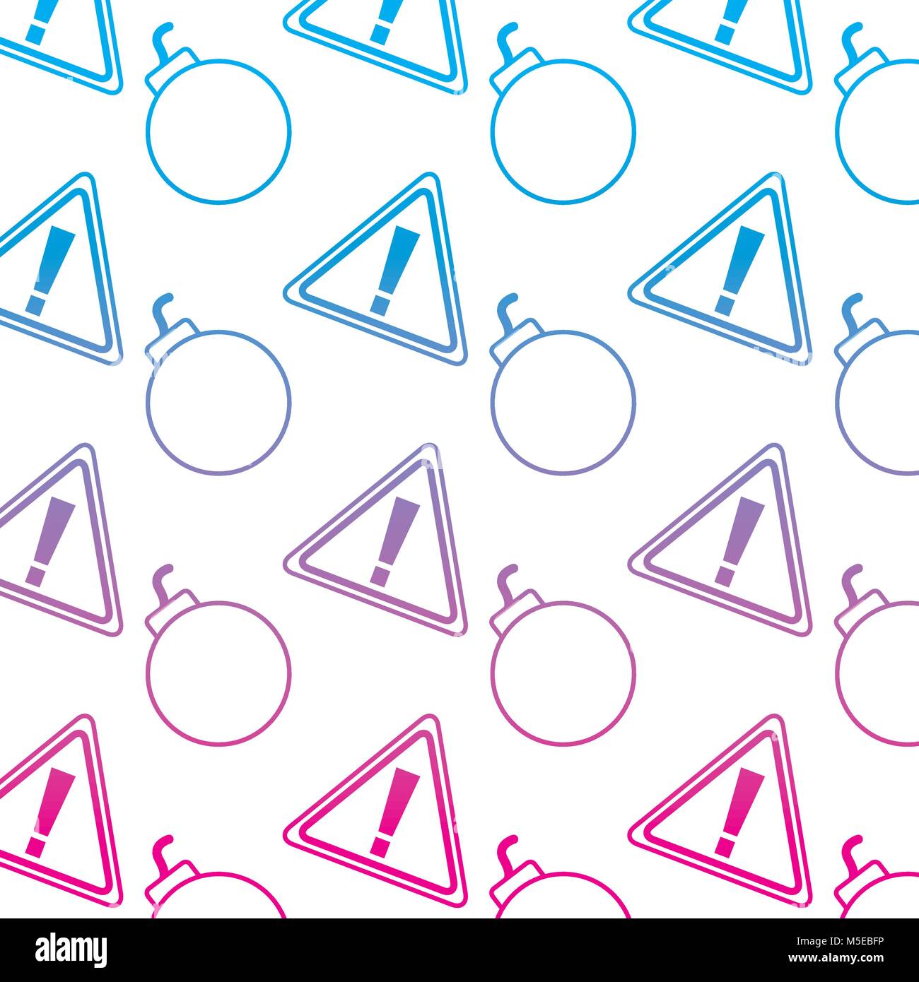 bomb warning alert error sign pattern image Stock Vector Image & Art ...