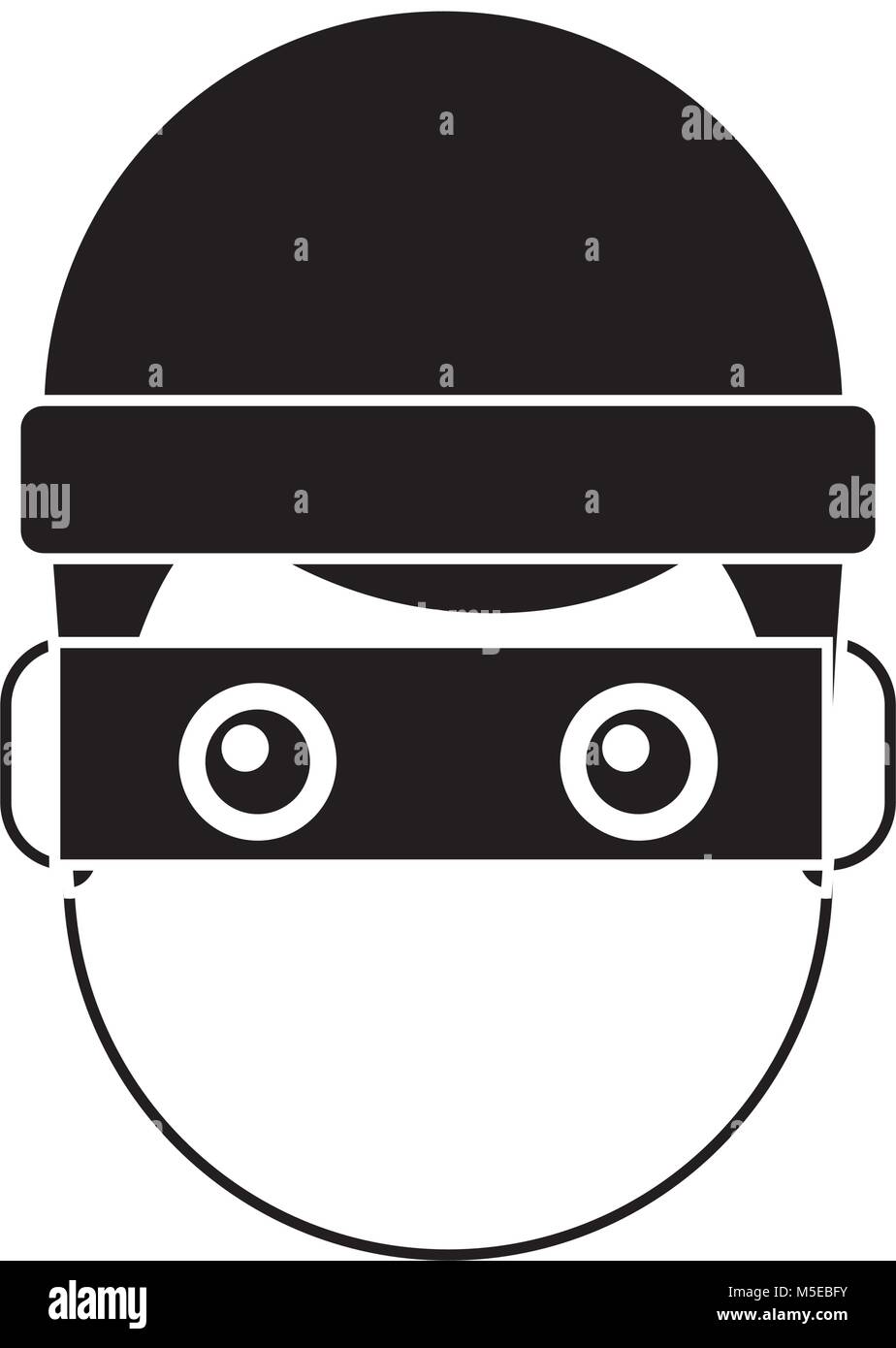 hacker man face with mask and cap cartoon Stock Vector Image & Art - Alamy