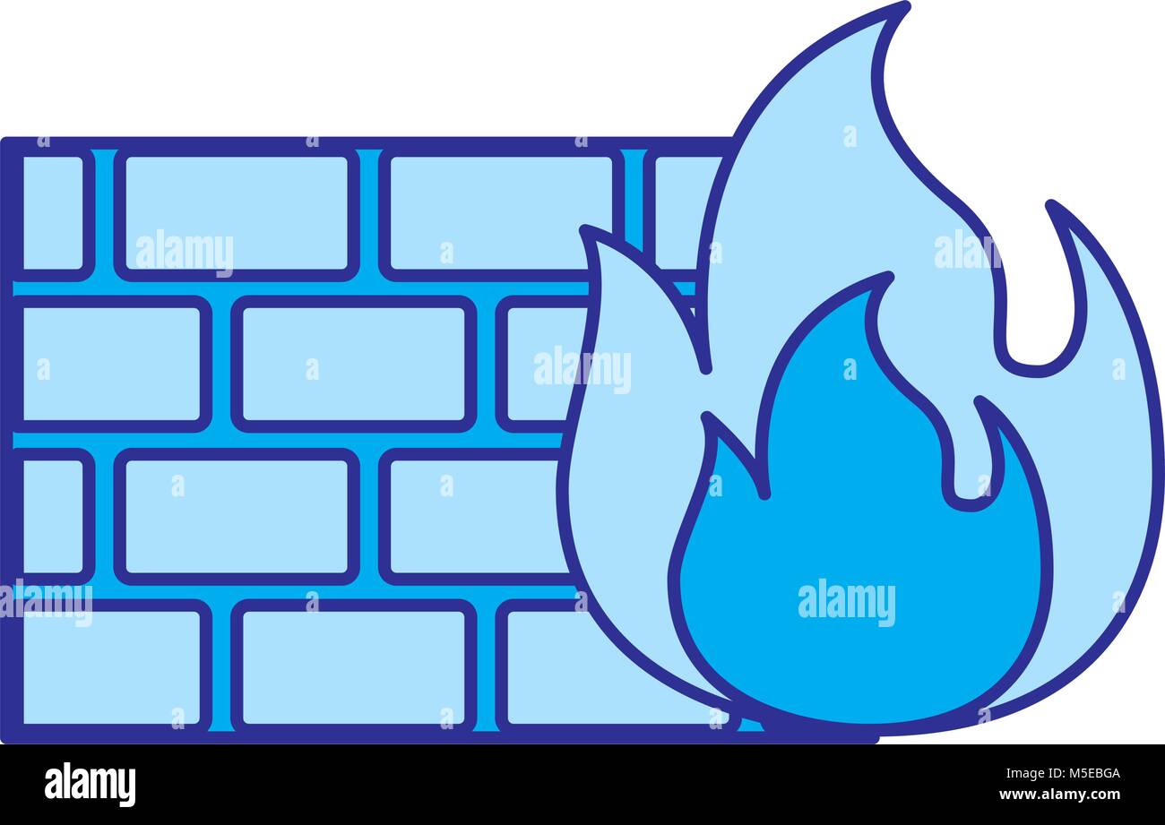 brick wall on fire flame burning Stock Vector Image & Art - Alamy