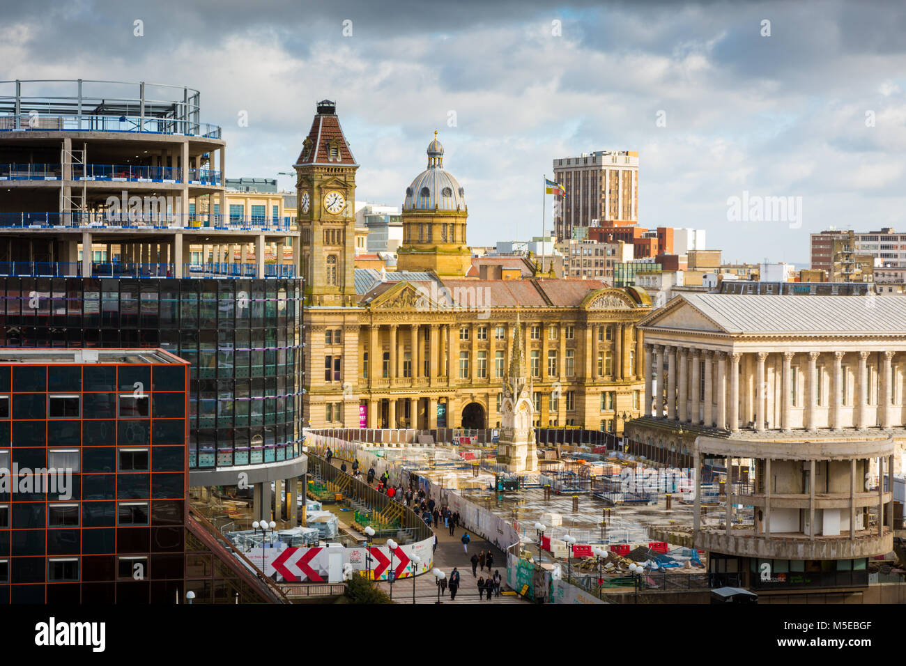 View of the redevelopment of Birmingham city centre UK Stock Photo - Alamy