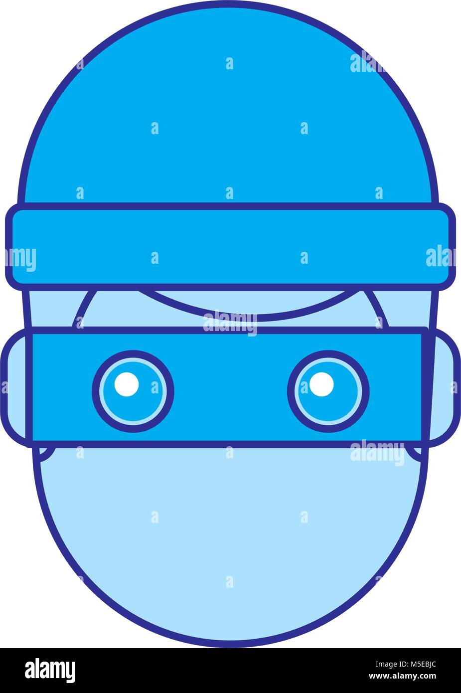 hacker man face with mask and cap cartoon Stock Vector Image & Art - Alamy