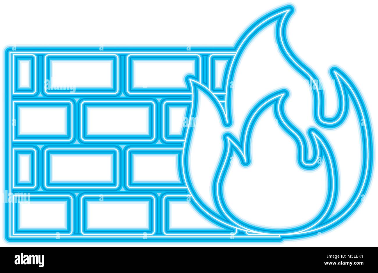 brick wall on fire flame burning Stock Vector Image & Art - Alamy
