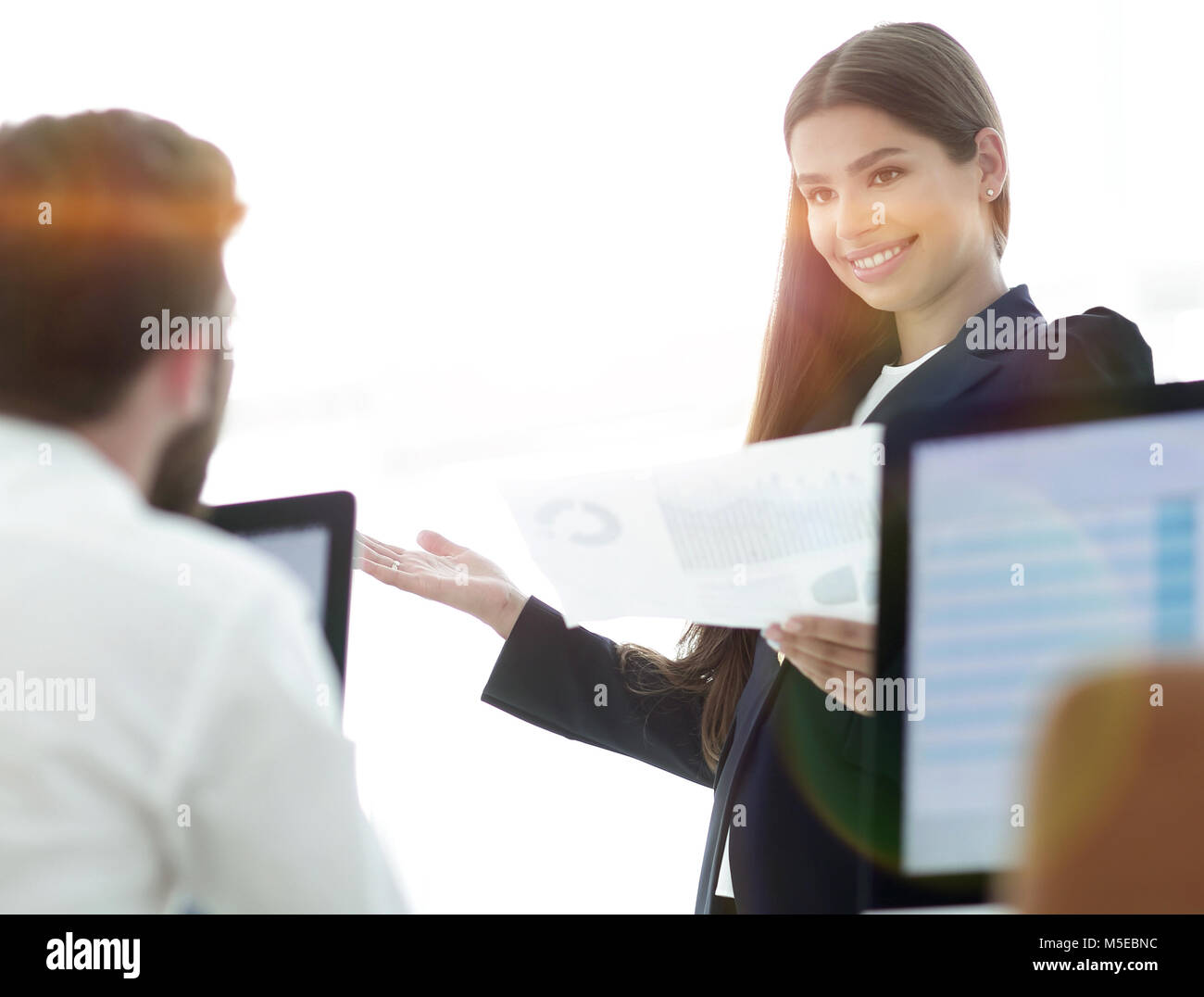 closeup of employees in the workplace Stock Photo - Alamy