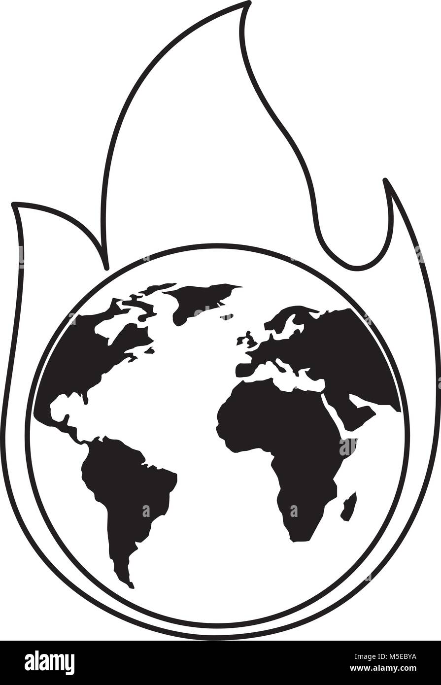 Earth On Fire Drawing