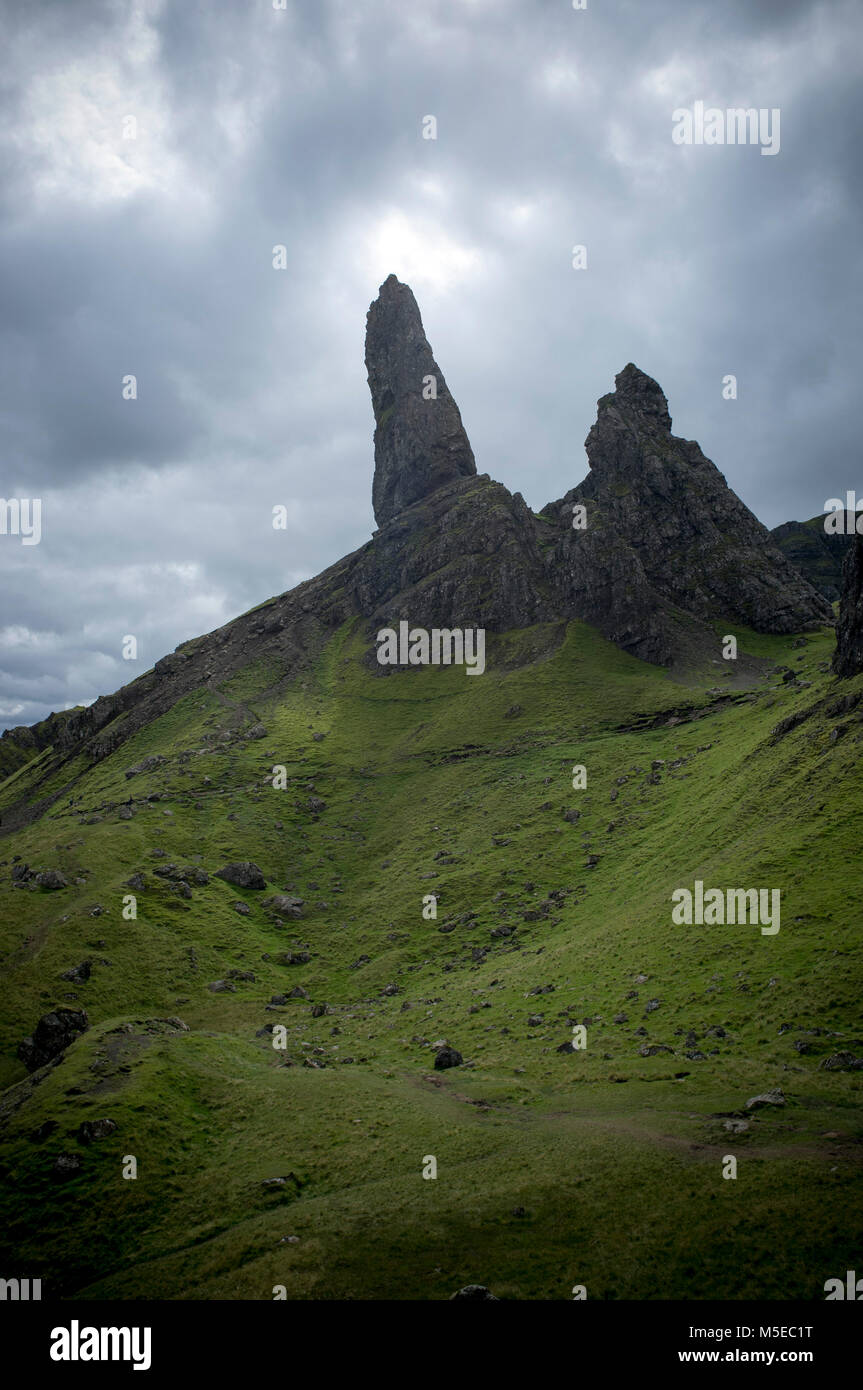 Isle of Skye, Old Man of Storr rock formations in the Scottish ...