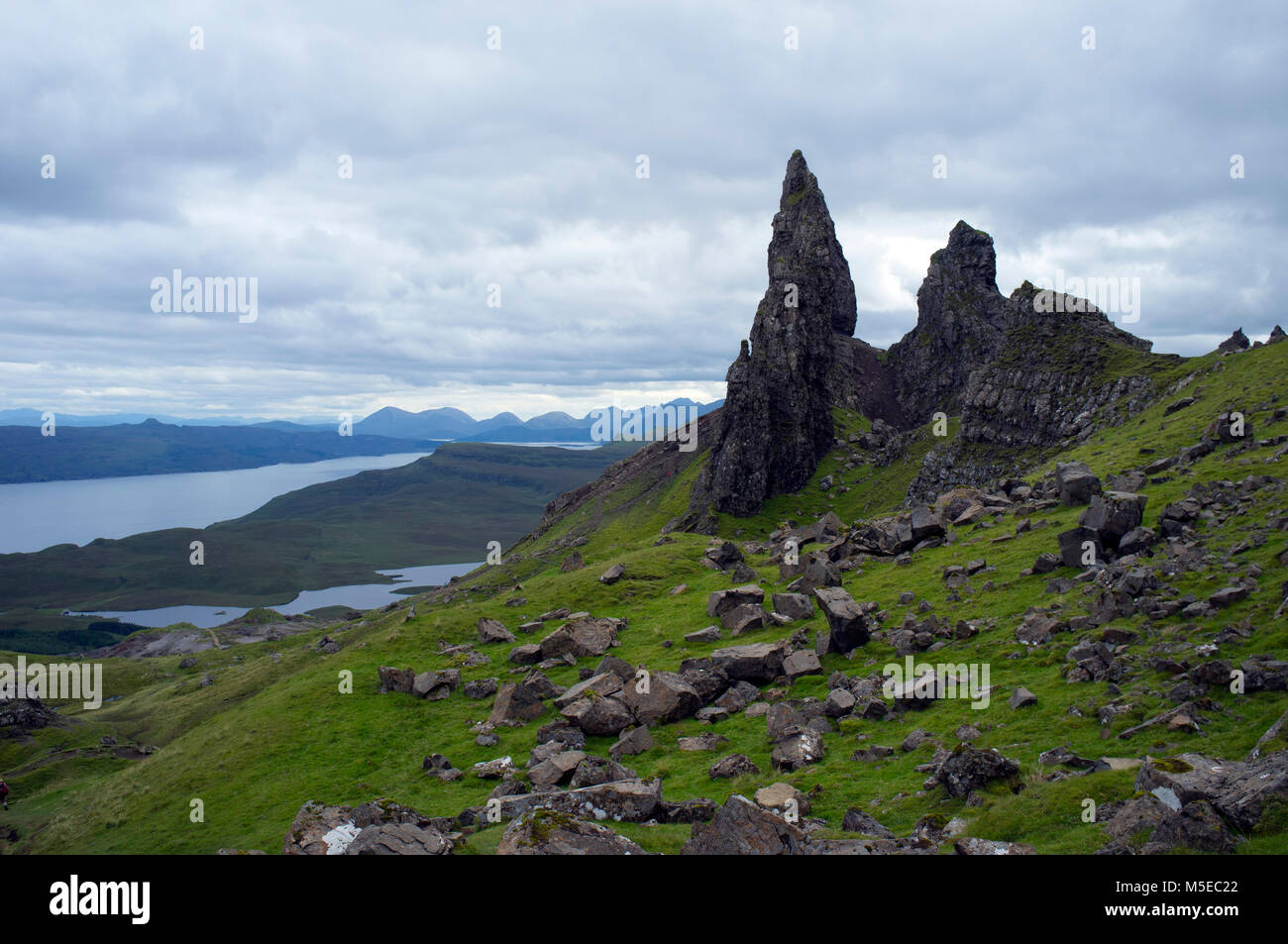 Isle of Skye, Old Man of Storr rock formations in the Scottish ...