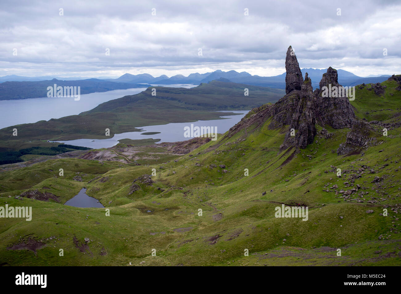 Isle of Skye, Old Man of Storr rock formations in the Scottish ...