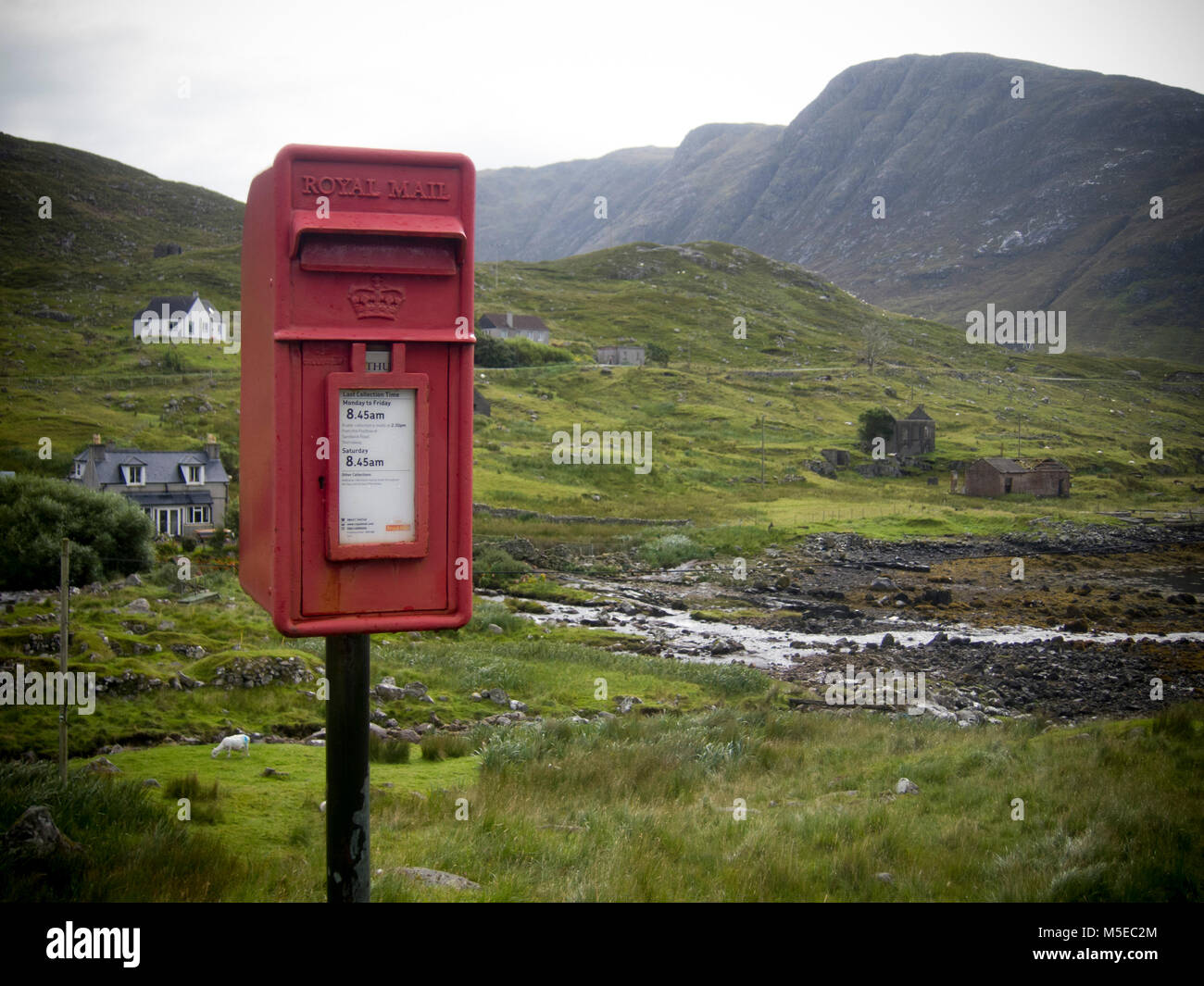 Royal Mail Post Box, Outer Hebrides, Isle of Skye, Scotland Stock Photo ...