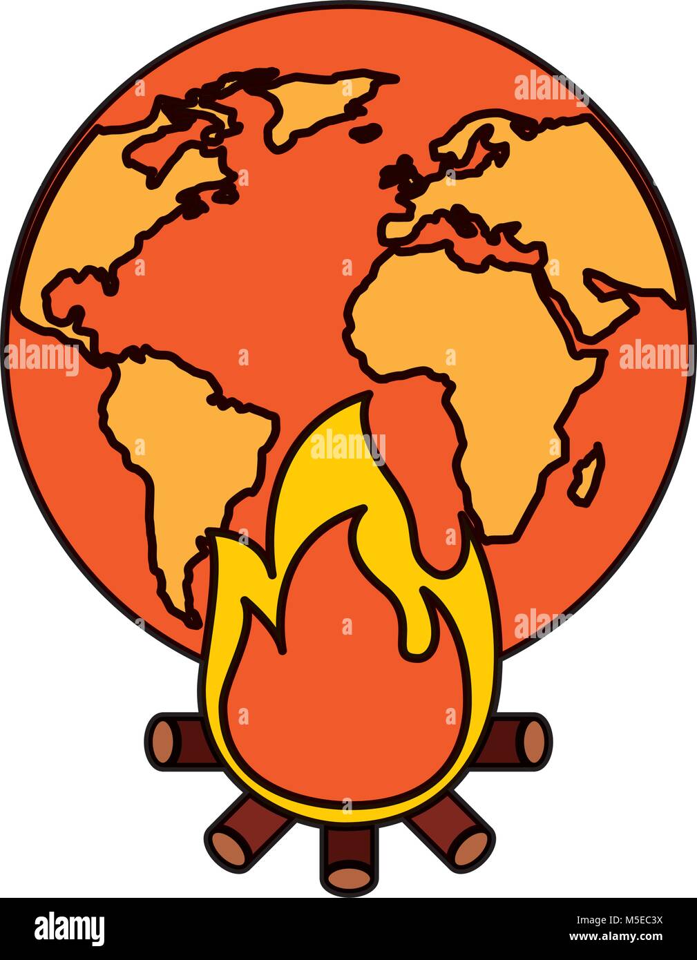 World On Fire Clipart