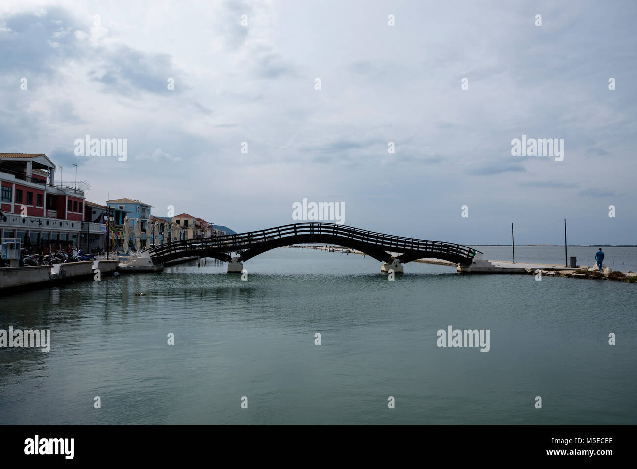 Lefkada wooden bridge hi-res stock photography and images - Alamy