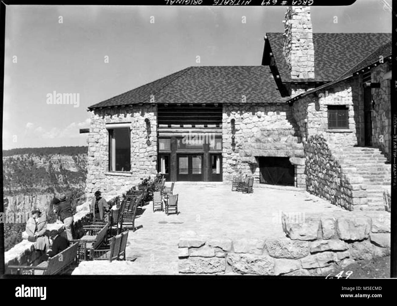Grand Canyon Historic Nor Rim Lodge Reconstruction c CANYON SIDE PATIO ...