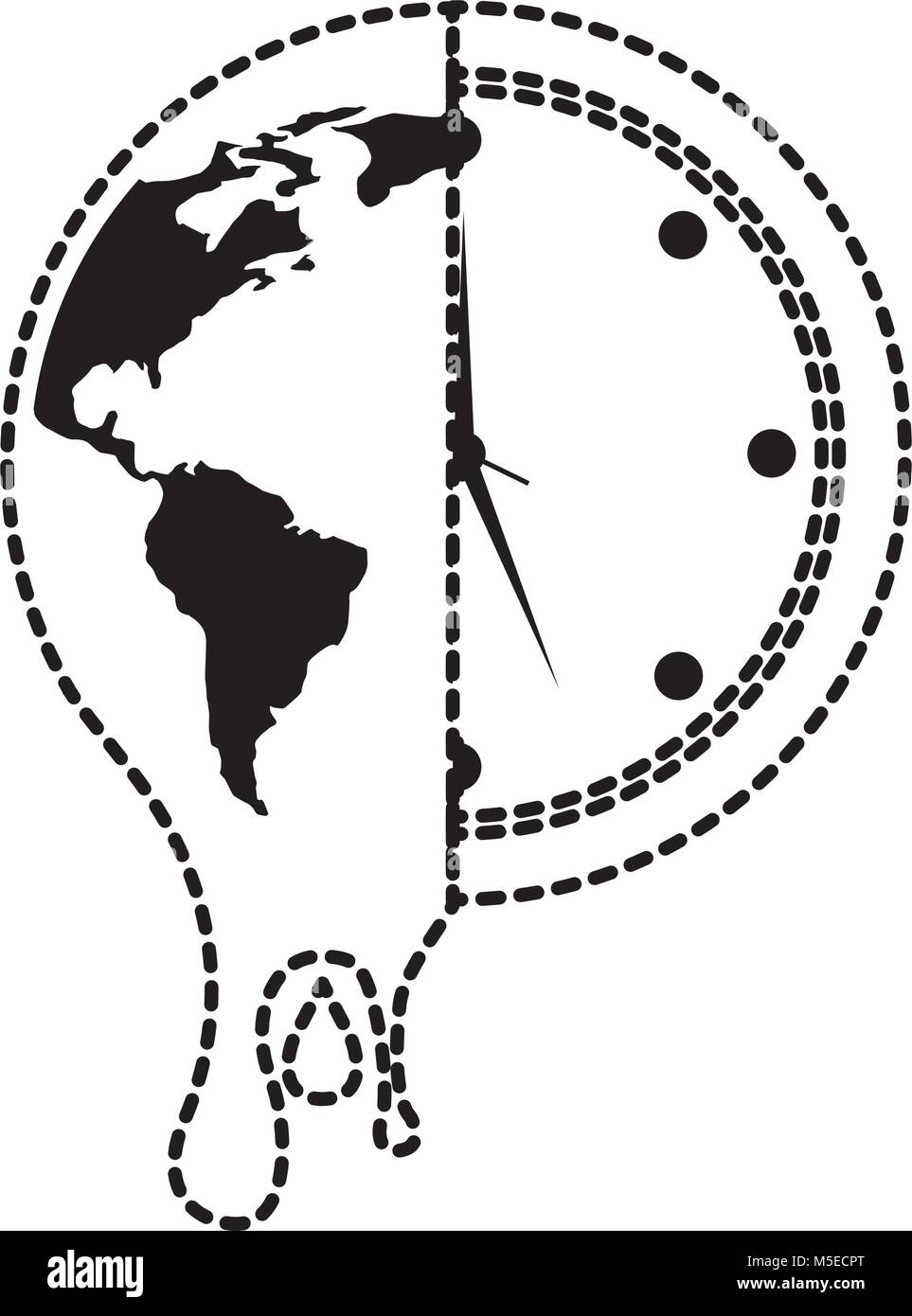 melting earth planet and clock time environment Stock Vector Image ...