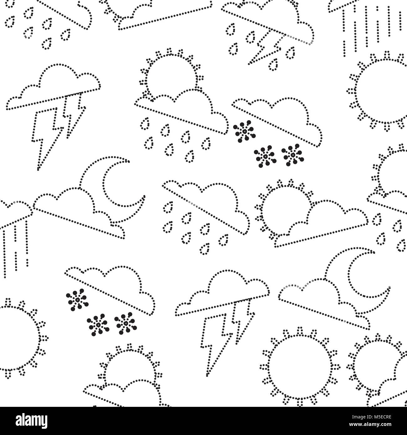 weather clouds sun moon storm lightning rain drops background Stock ...