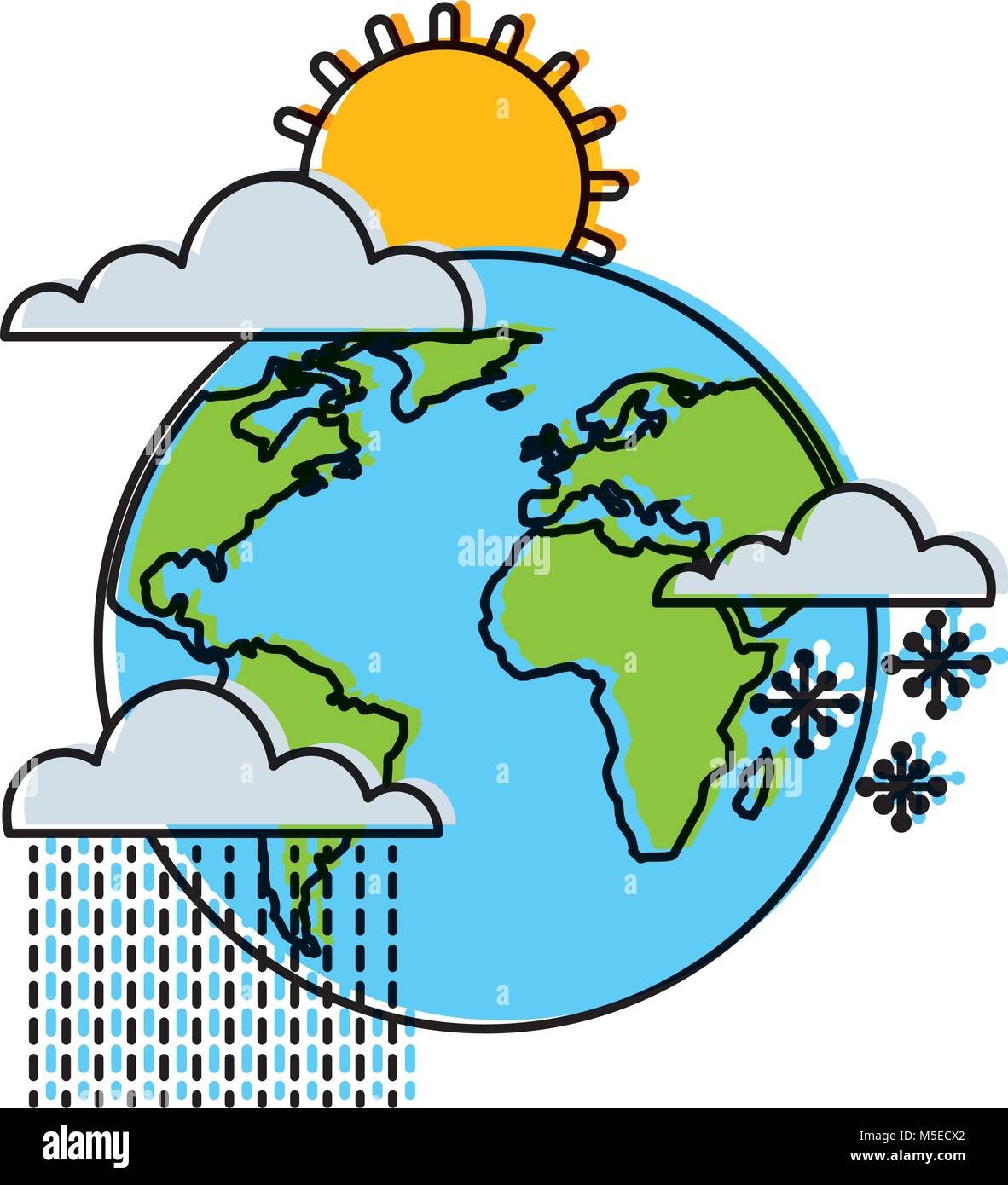 weather world earth winter rain sun snow Stock Vector Image & Art - Alamy