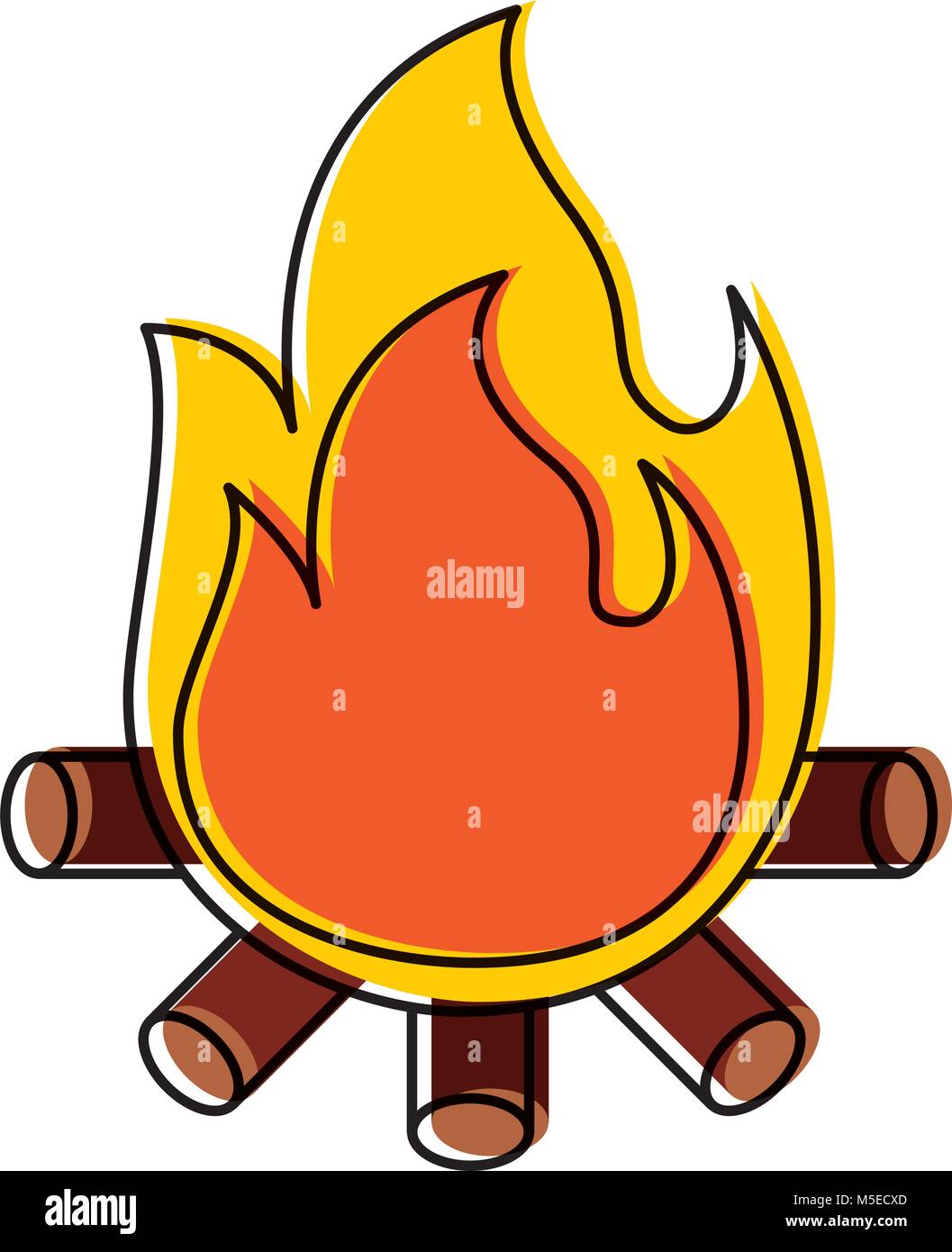Burning planks Stock Vector Images - Alamy