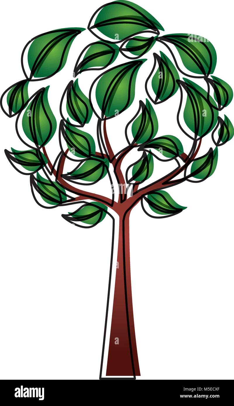 eco round tree leaves branches environment Stock Vector Image & Art - Alamy