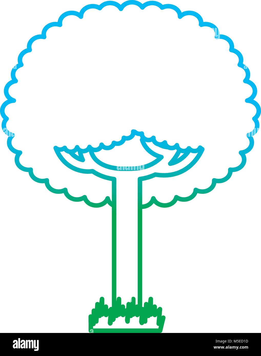 Tall green tree bright Stock Vector Images - Alamy