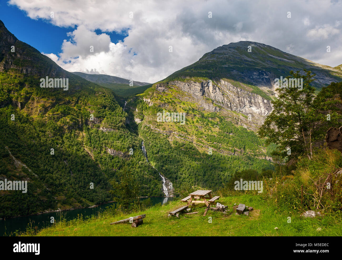 Geiranger fjord mountain farm hi-res stock photography and images - Alamy