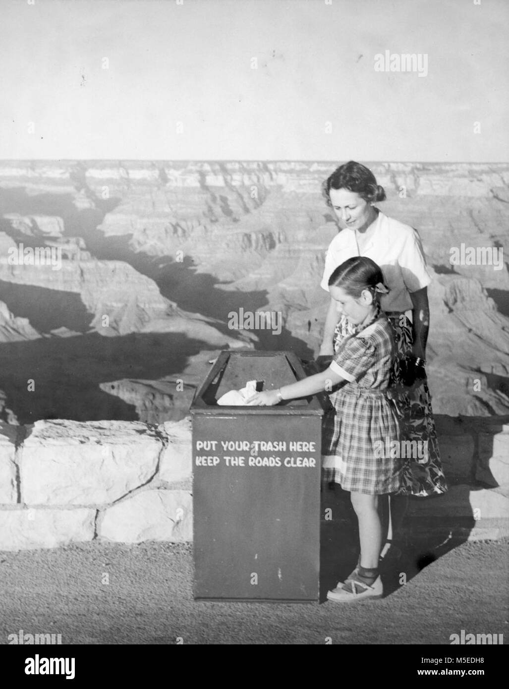 Grand Canyon Hopi Point MRS. ALTA STRICKLIN AND DAUGHTER DEPOSITING ...