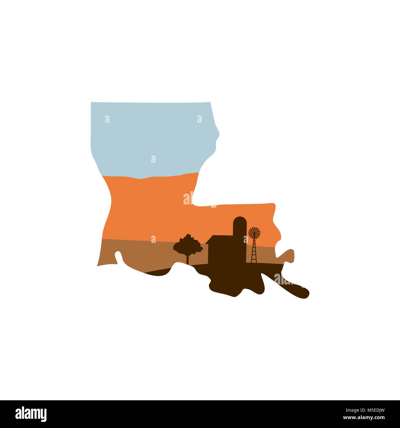 Louisiana state tree Stock Vector Images - Alamy