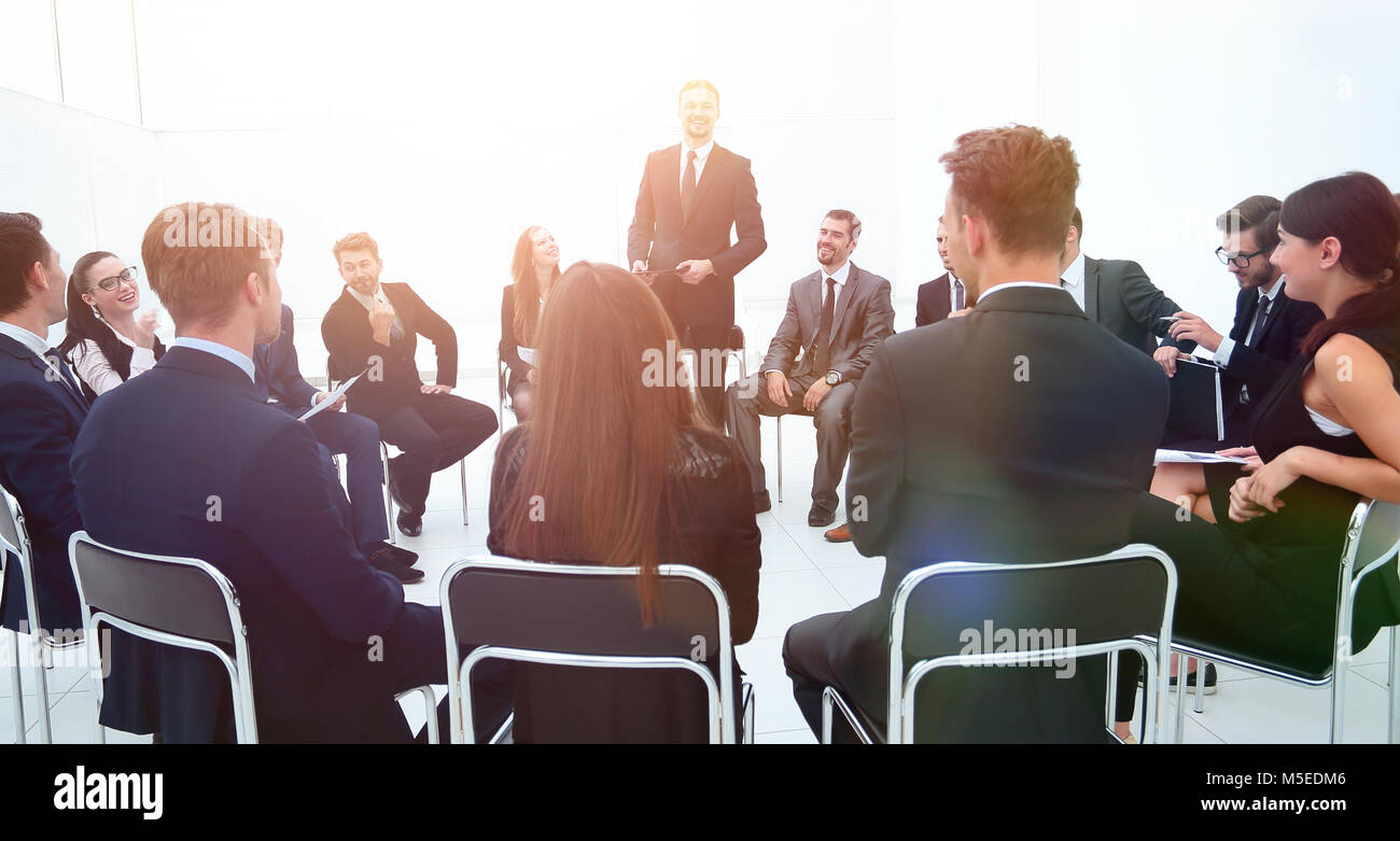 coach leads the session with the business team Stock Photo - Alamy