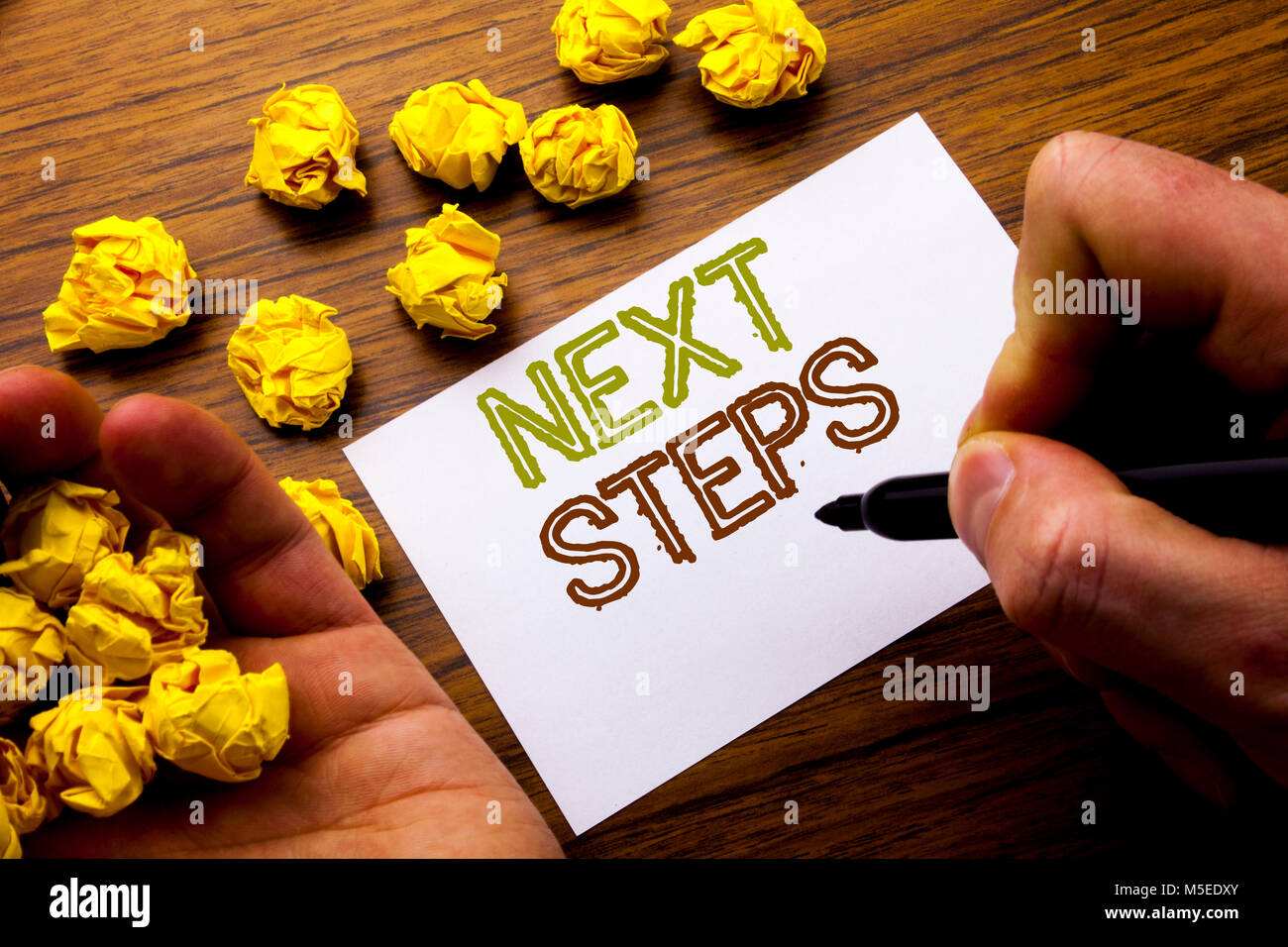 Word, writing Next Steps. Concept for Future Golas and Target written ...