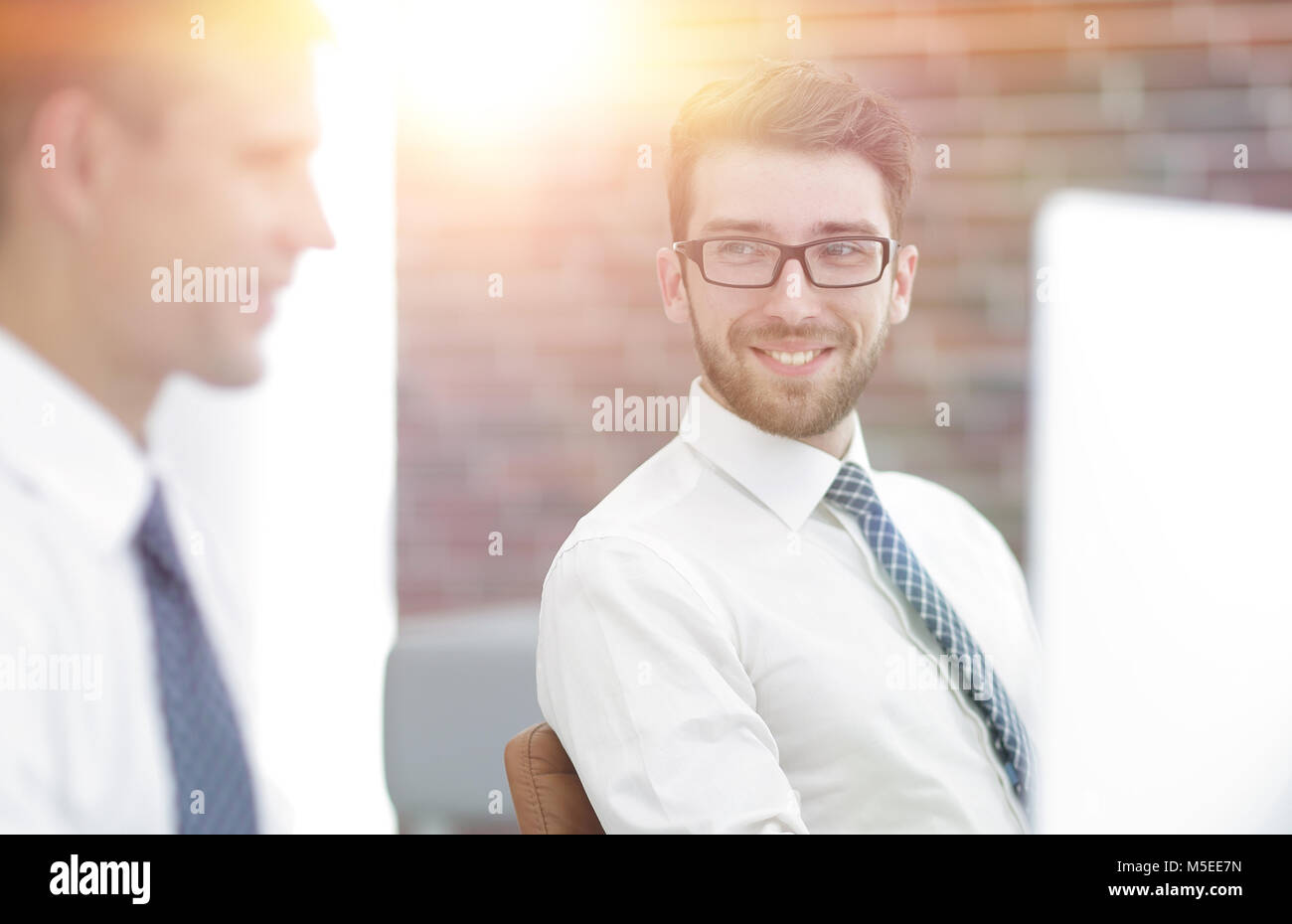 portrait of a successful employee in the workplace Stock Photo - Alamy