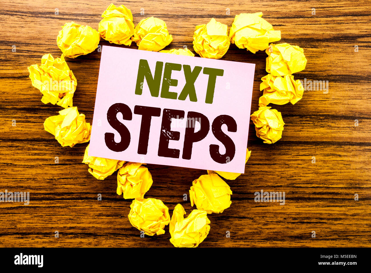 Word, writing Next Steps. Business concept for Future Golas and Target ...