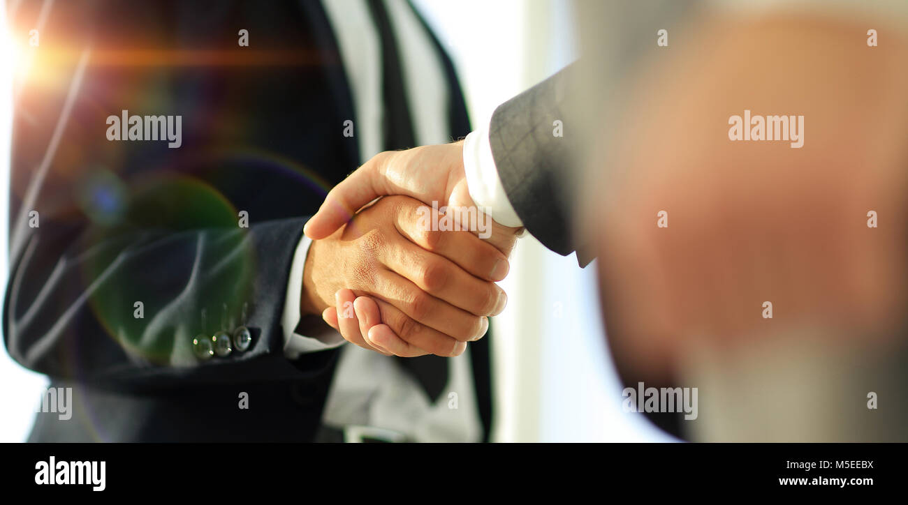 Business men giving a handshake. Business concept Stock Photo - Alamy
