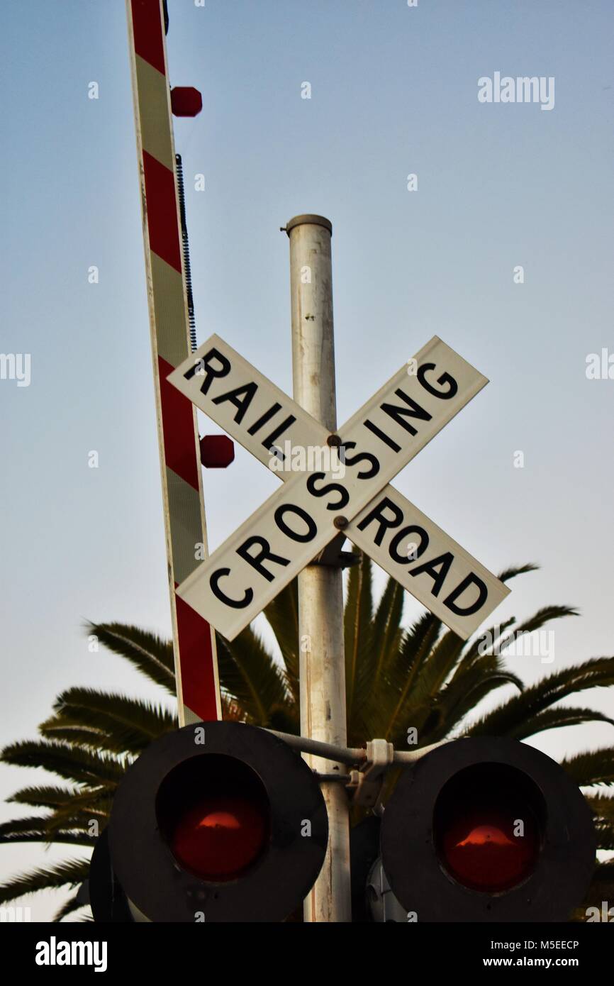 Railroad crossing sign hi-res stock photography and images - Alamy