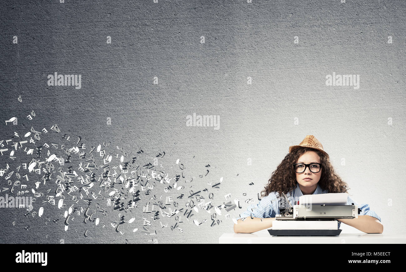 Creative inspiration of young female writer Stock Photo - Alamy
