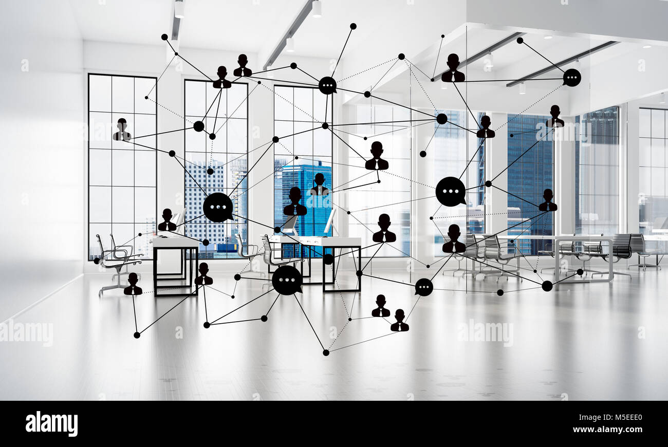 Networking and wireless connection as concept for effective modern ...