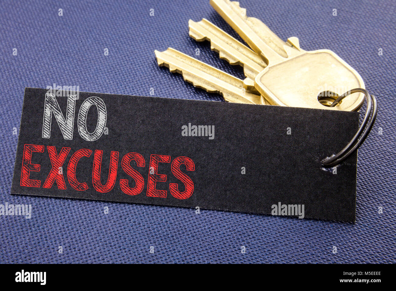 Handwritten text showing No Excuses. Business concept writing for Stop ...