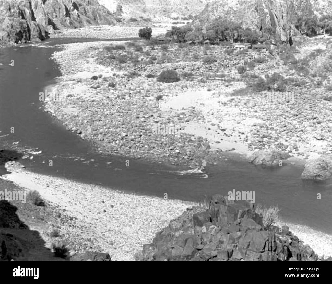 View west from dam Black and White Stock Photos & Images - Alamy