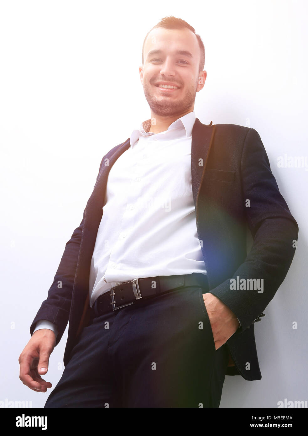 in full growth.bottom view of confident businessman Stock Photo - Alamy
