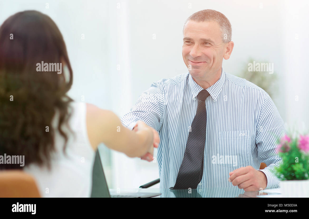 closeup.handshake Manager and client Stock Photo - Alamy