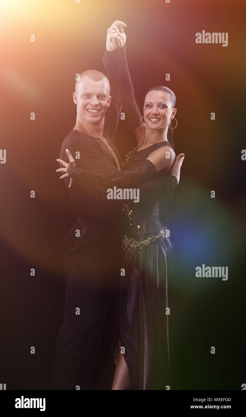 Attractive male and female dancing tango hi-res stock photography and images - Alamy