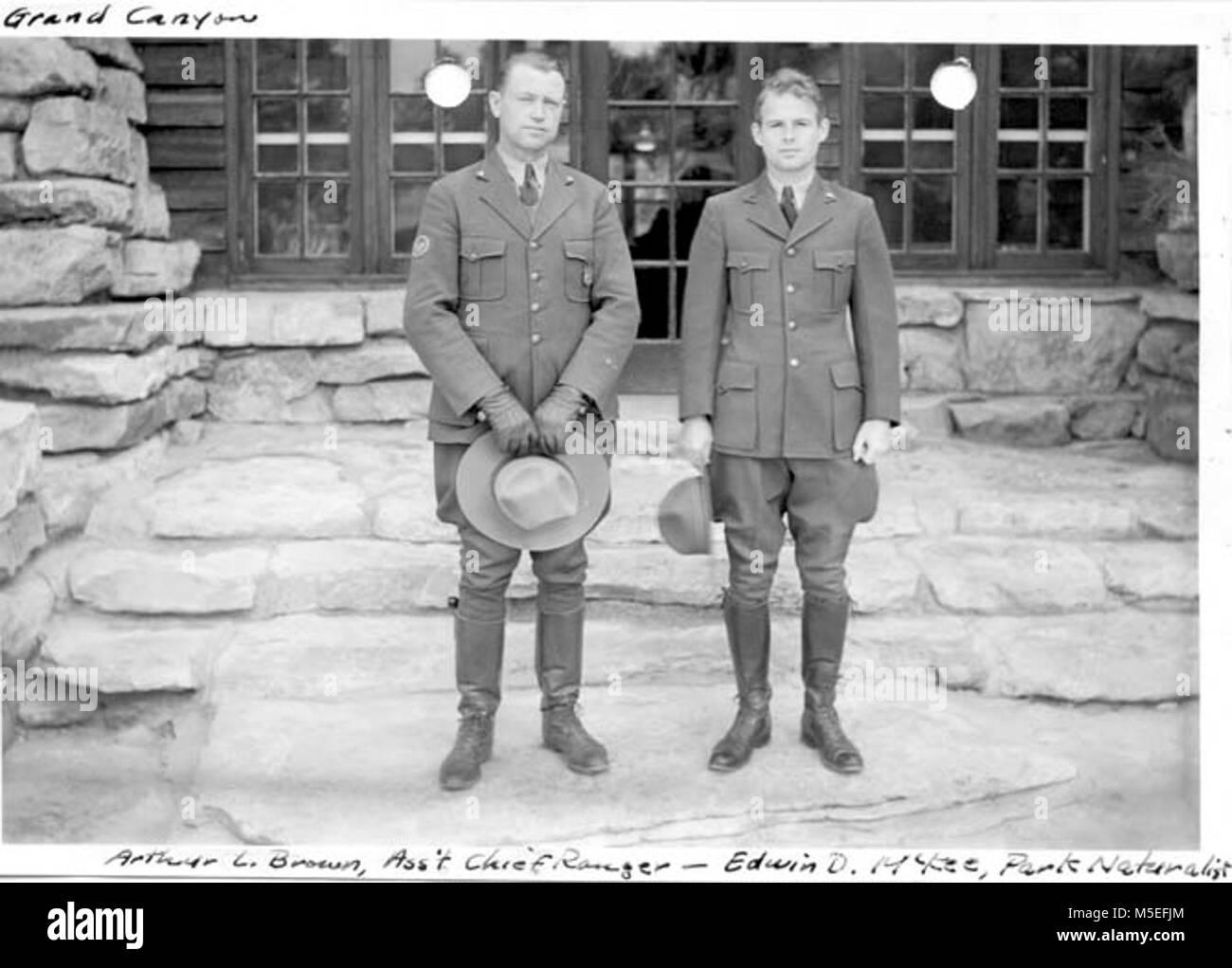 Grand Canyon- McKee and Brown at Ranger Building NATURALIST EDWIN MCKEE ...