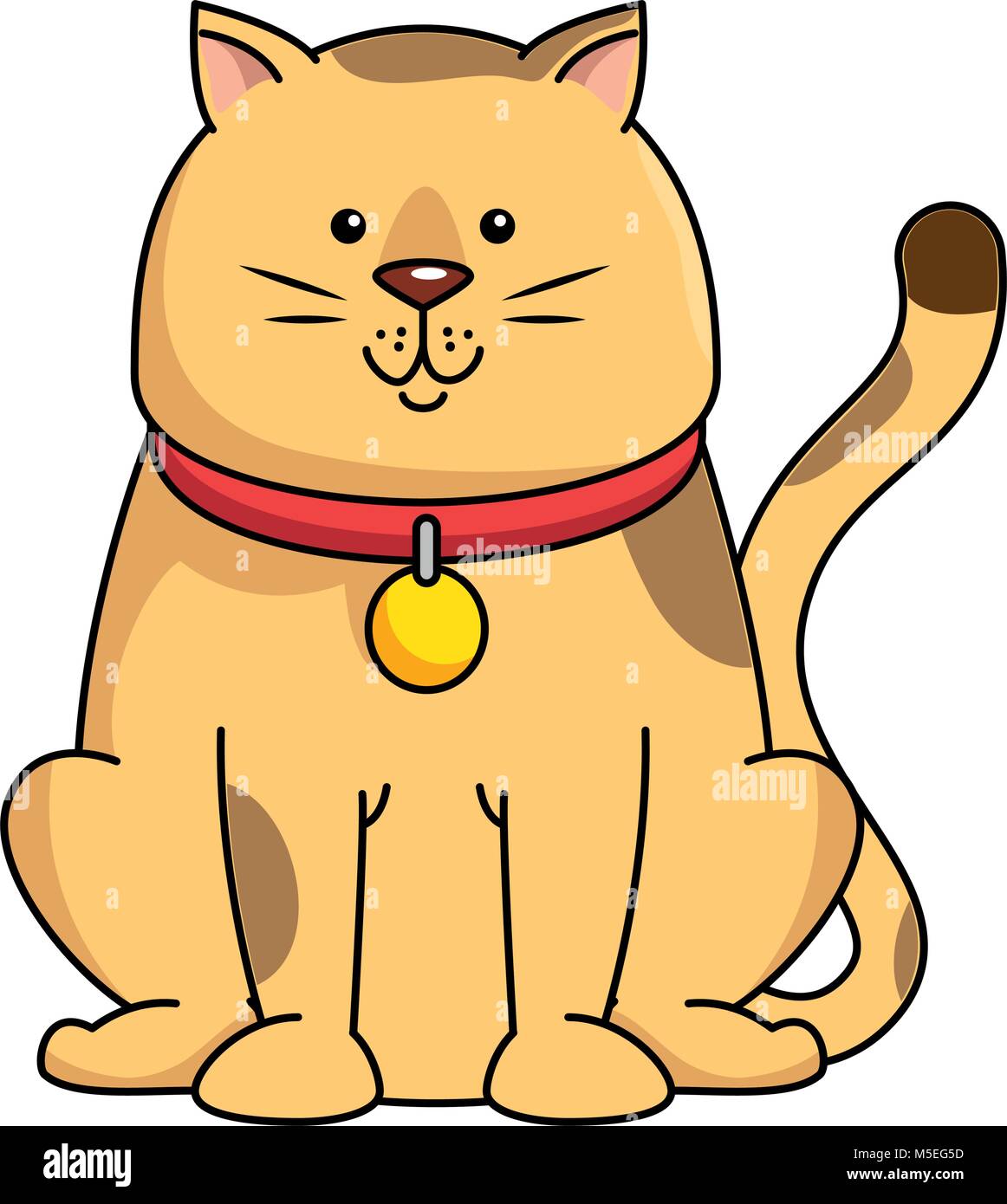cute cat mascot character vector illustration design Stock Vector Image ...