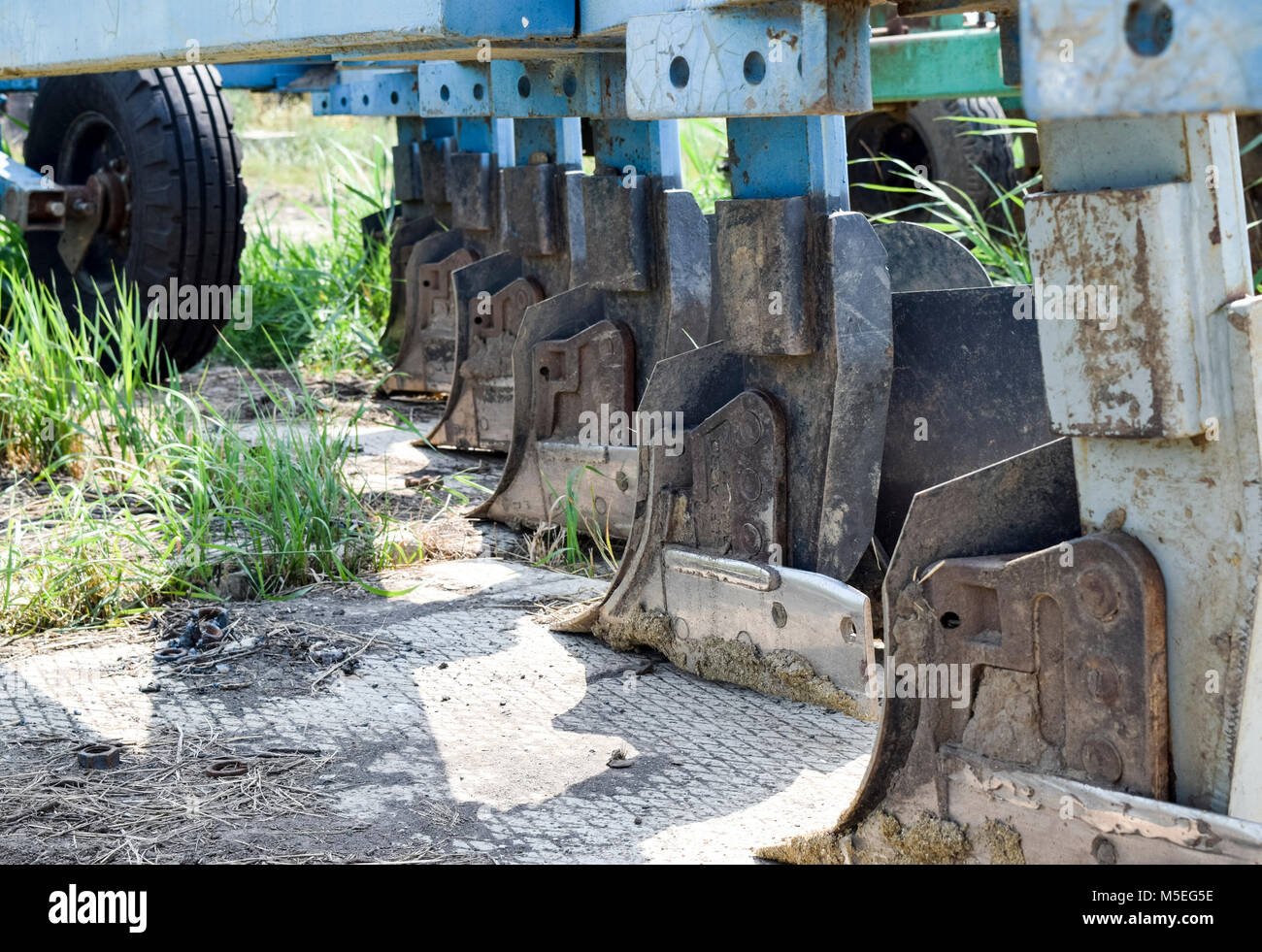 Plow on trailer for tractor. Plow for plowing soil. Trailer Hitch for ...