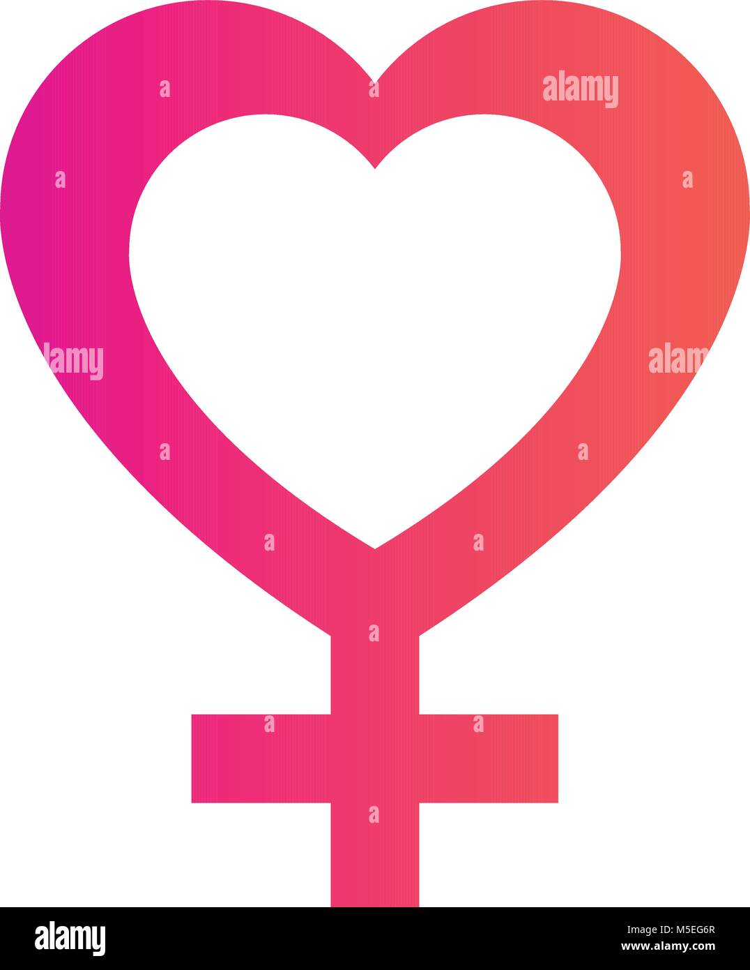 Heart Shaped Female Gender Symbol Stock Vector Image And Art Alamy