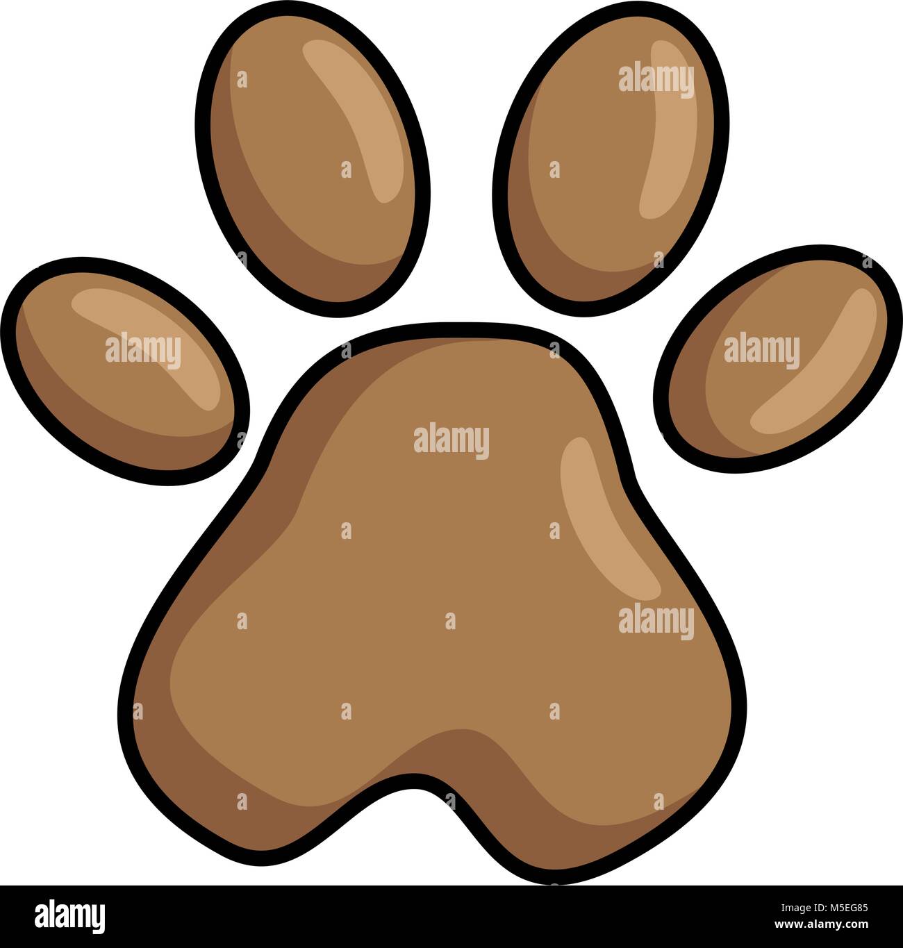 footprint paw mascot icon vector illustration design Stock Vector Image ...