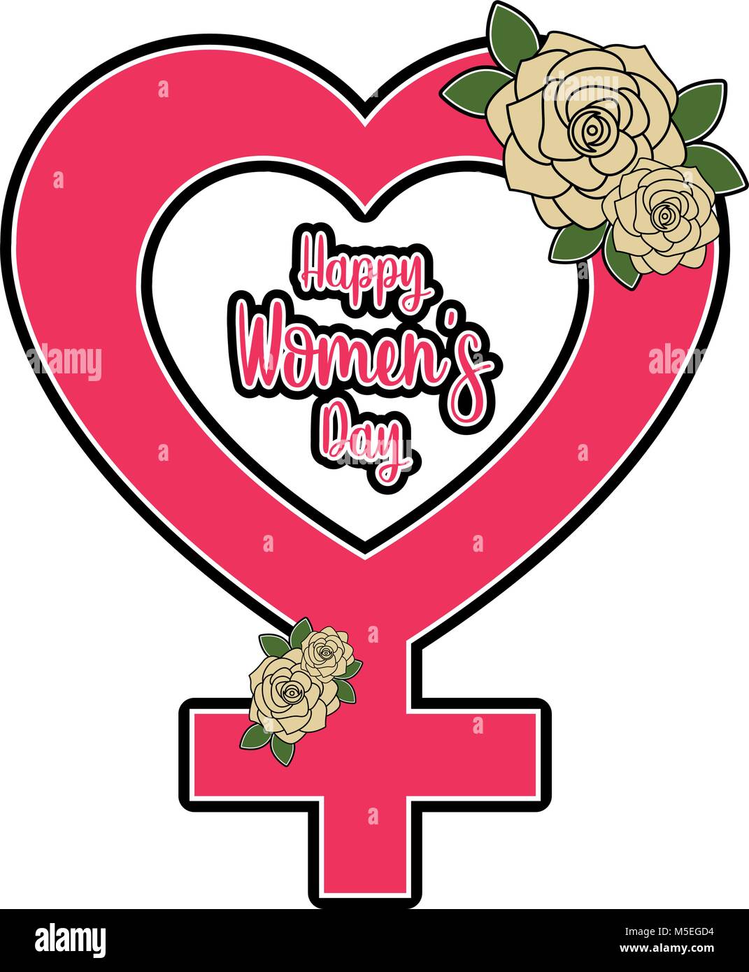 Female gender symbol. Happy women day Stock Vector Image & Art - Alamy
