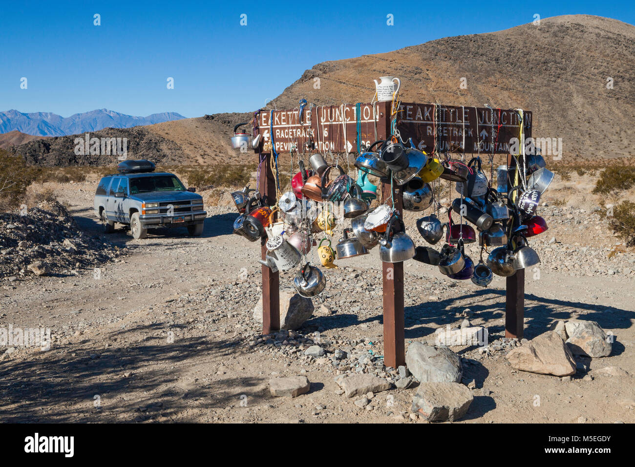 Teakettle Junction, Death Valley National Park, California Stock Photo ...