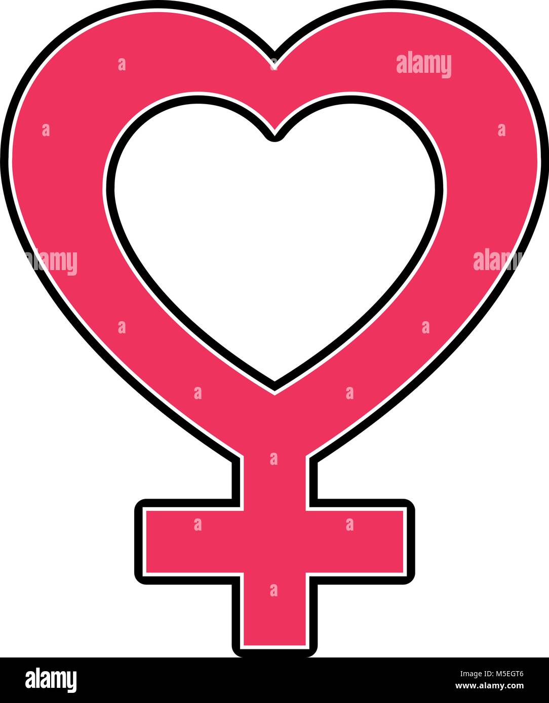 Heart Shaped Female Gender Symbol Stock Vector Image And Art Alamy