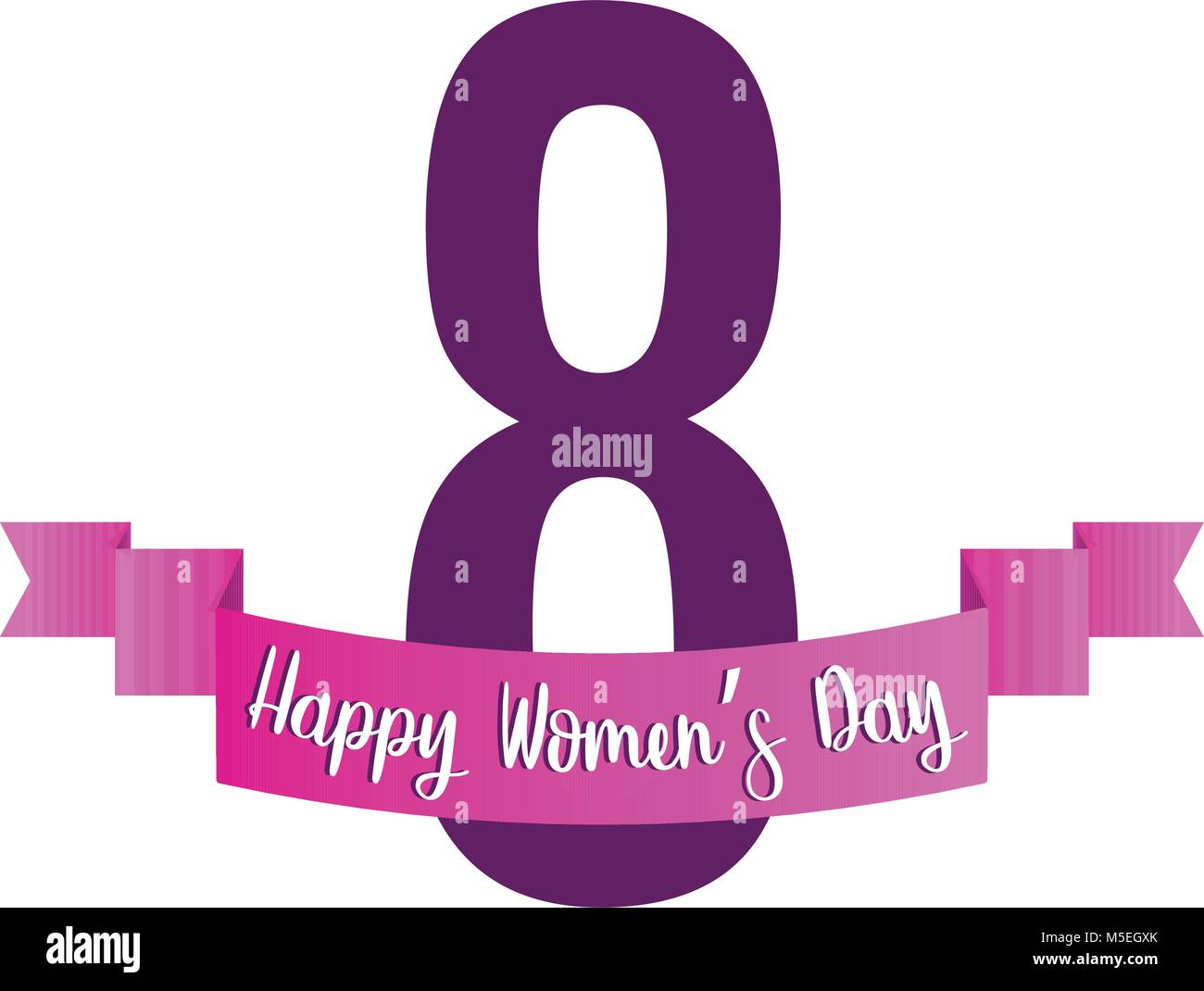 Number eight with a ribbon. Happy women day Stock Vector Image & Art ...