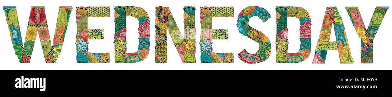 Wednesday vector vectors hi-res stock photography and images - Alamy